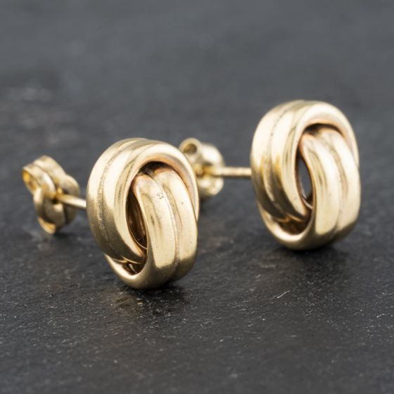 Second Hand Yellow Gold Double Circle Stud Earrings 41172710 - thbaker ...