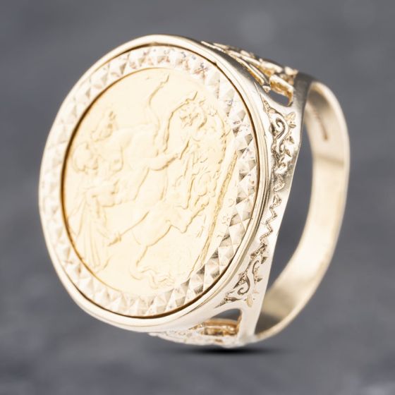 Second Hand Yellow Gold 22ct 1895 Full Sovereign Coin Ring 41201170 ...