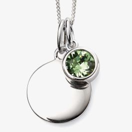 Silver August Crystal Birthstone - thbaker.co.uk
