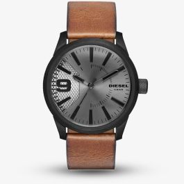 Diesel Mens Brown Leather Strap Rasp Watch DZ1764 - thbaker.co.uk
