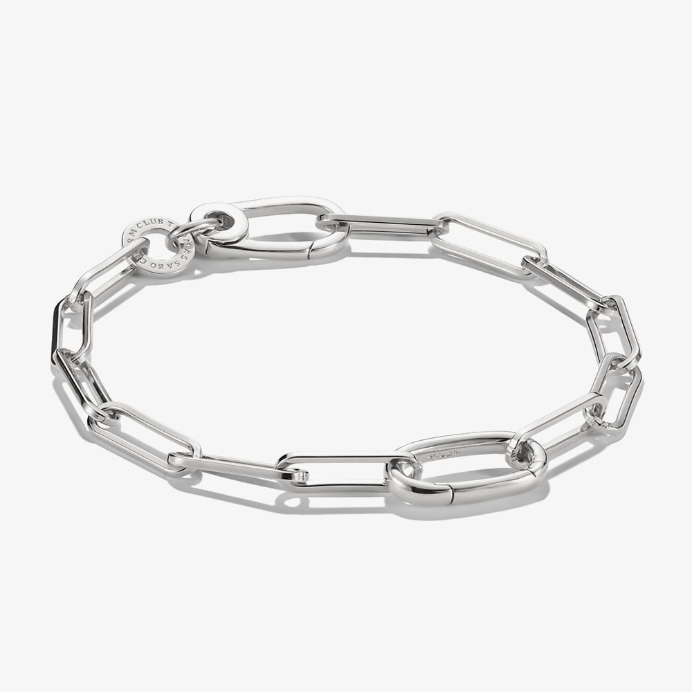 THOMAS SABO C1205-001-21 Connect Silver Paperclip Bracelet - thbaker.co.uk