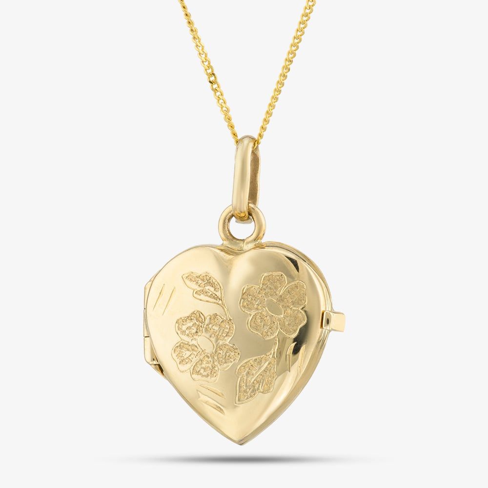 solid gold locket necklace uk