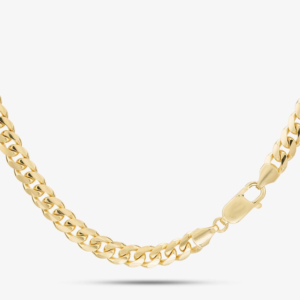 9ct Yellow Gold 20 Inch Cuban Link Curb Chain - thbaker.co.uk