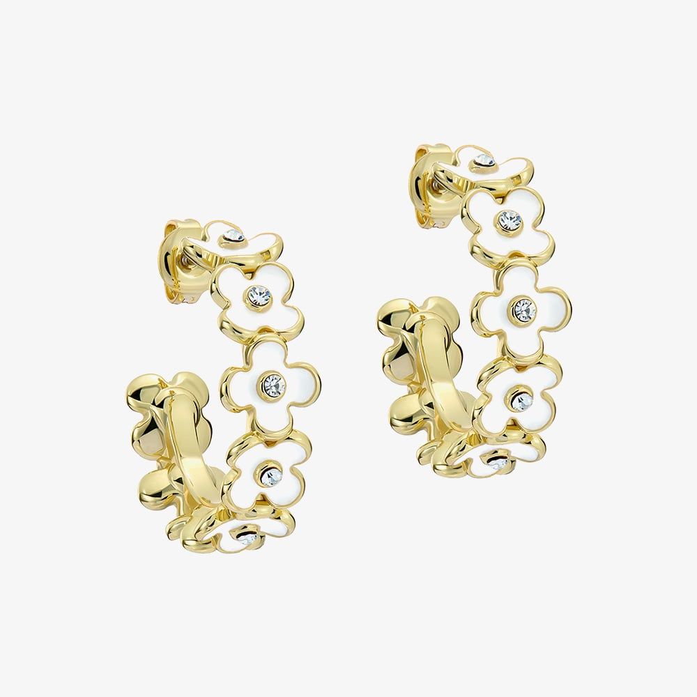 Ted Baker TBJ4144-02-08 Garvi Flower Garland Hoop Earrings - thbaker.co.uk