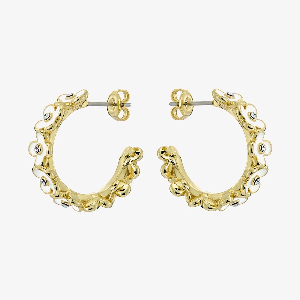 Ted Baker TBJ4144-02-08 Garvi Flower Garland Hoop Earrings - thbaker.co.uk