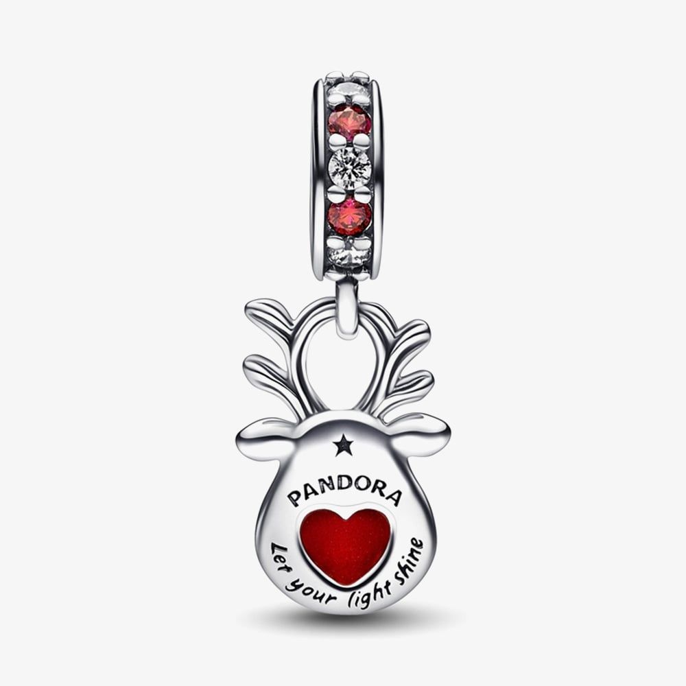 PANDORA 792330C01 Red Nose Reindeer Murano Charm - thbaker.co.uk