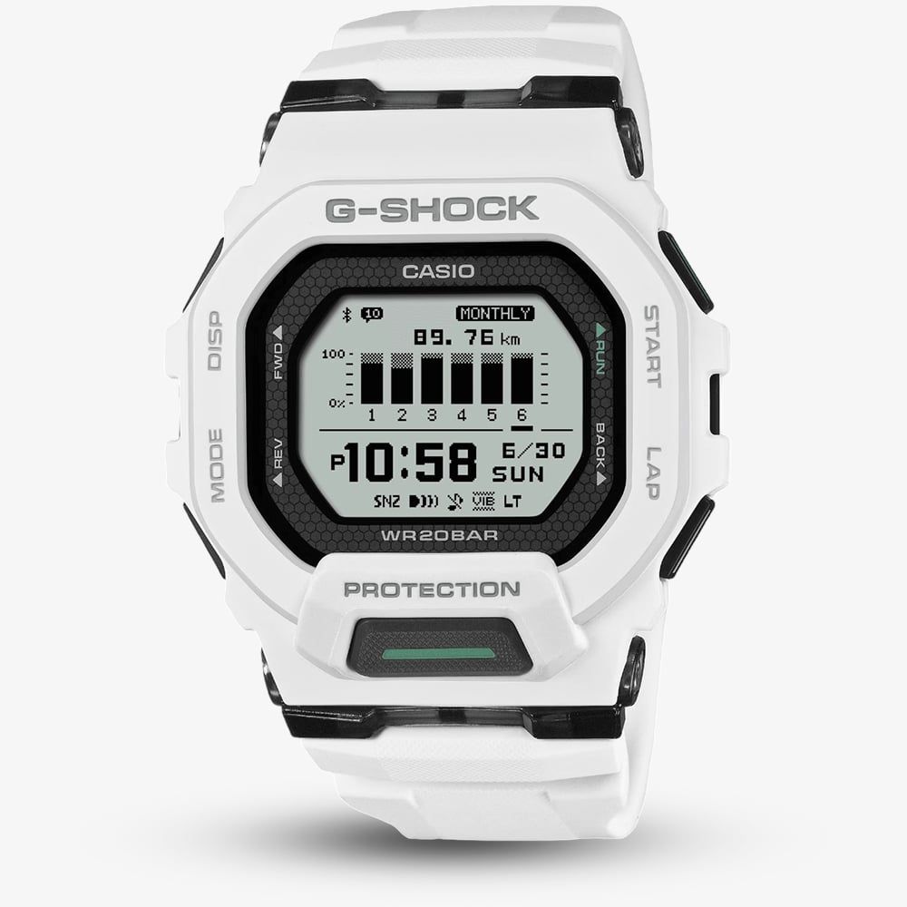 Casio GBD-200-7ER G-Shock G-Squad GBD-200 White Smart Watch - thbaker.co.uk