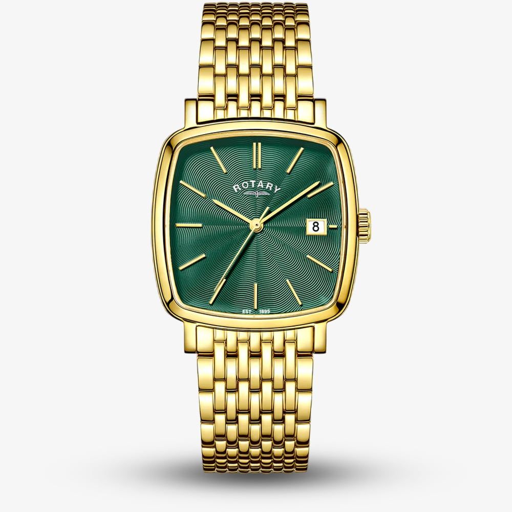 Rotary RGB05308/24 Mens Heritage Astoria Green Dial Watch - thbaker.co.uk