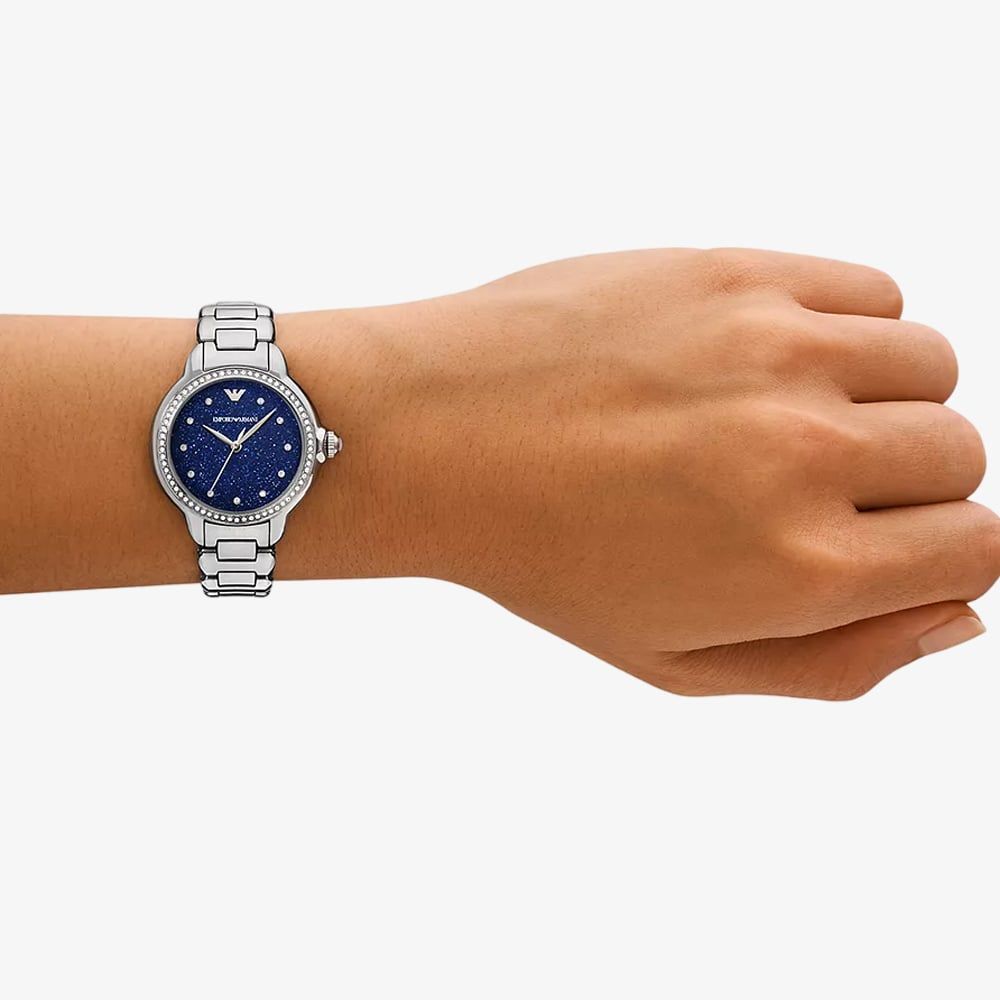 Emporio Armani AR11630 Ladies Mia Starry Night Blue Watch - thbaker.co.uk