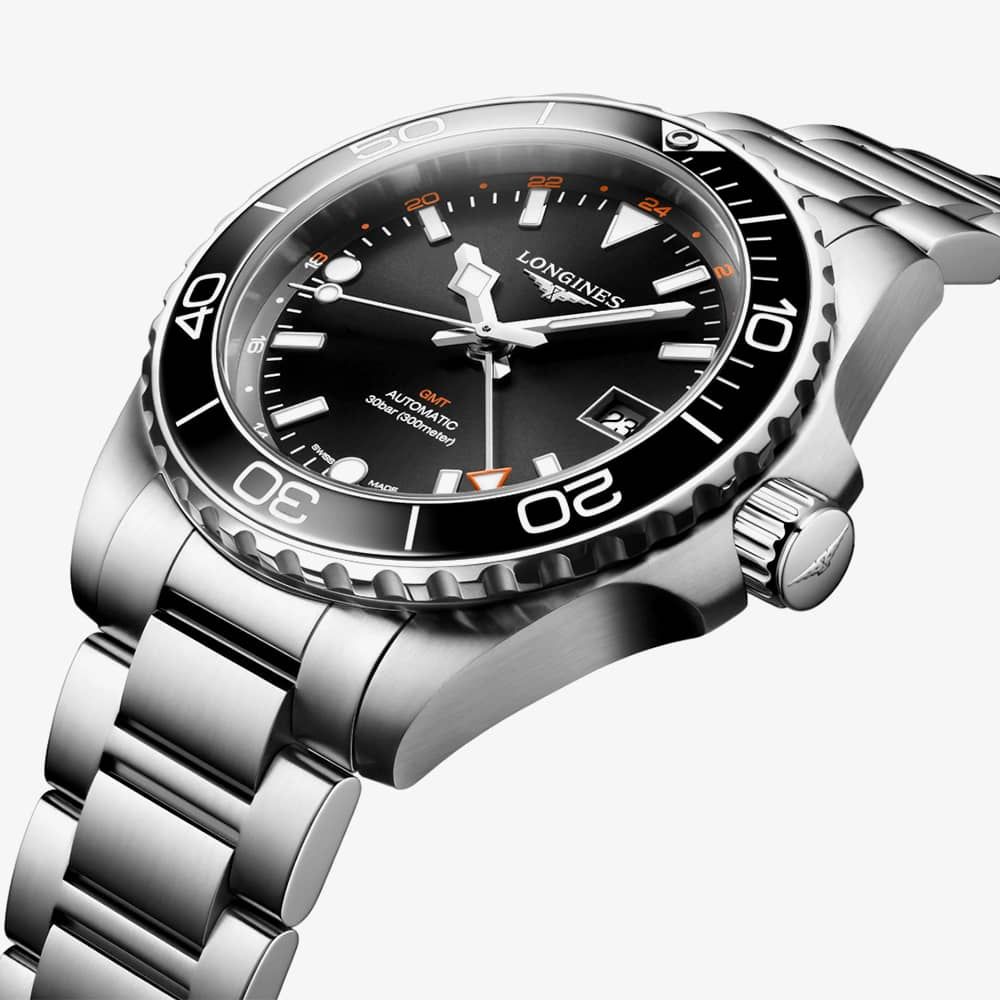 Ex Display Longines L3.790.4.56.6 Hydroconquest GMT Watch - thbaker.co.uk