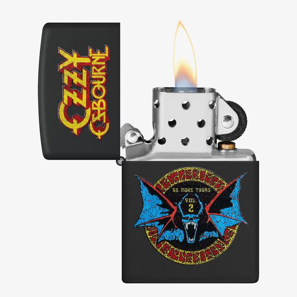 Zippo 47083-000002 Ozzy Osbourne Bat Black Matte Lighter - thbaker.co.uk
