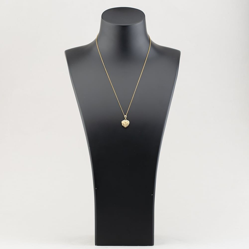 Second Hand Vintage 9ct Yellow Gold Pendant & 18 Inch Curb Chain ...