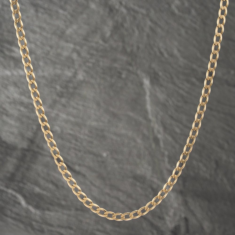Second Hand 9ct Yellow Gold 20 Inch Curb Chain 41162020 - thbaker.co.uk