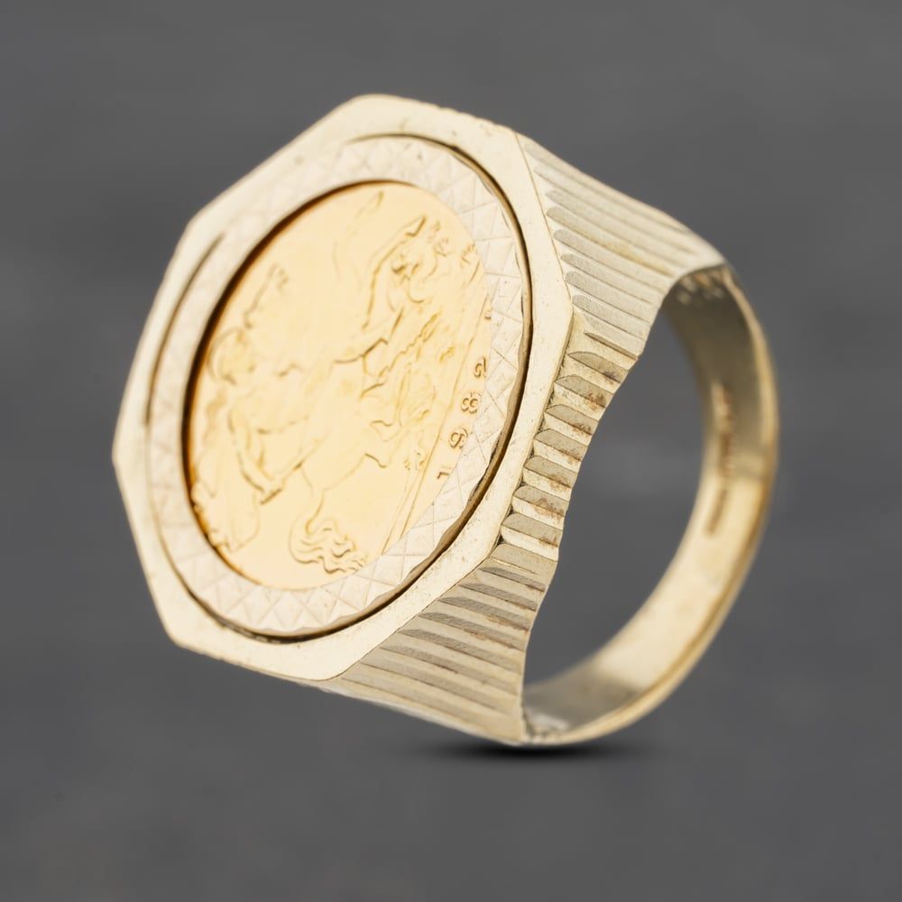 Second Hand Yellow Gold 1982 Half Sovereign Coin Ring 41201187 ...