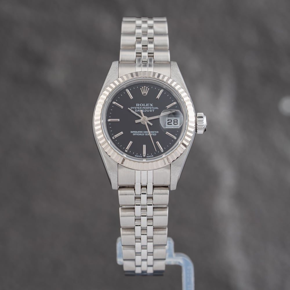 Second Hand Rolex 79174 Datejust Black Dial Ladies Watch - thbaker.co.uk