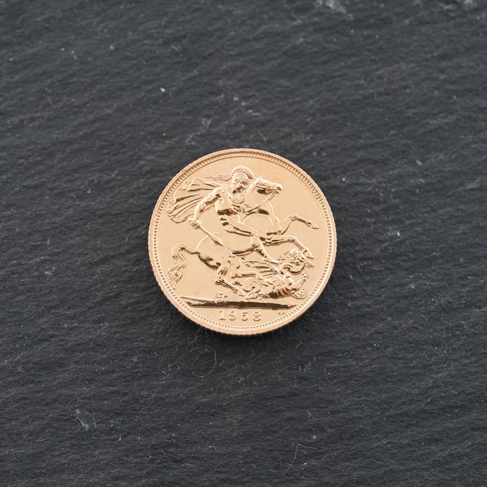 Second Hand 22ct Yellow Gold 1958 Full Sovereign Coin 47021243 ...