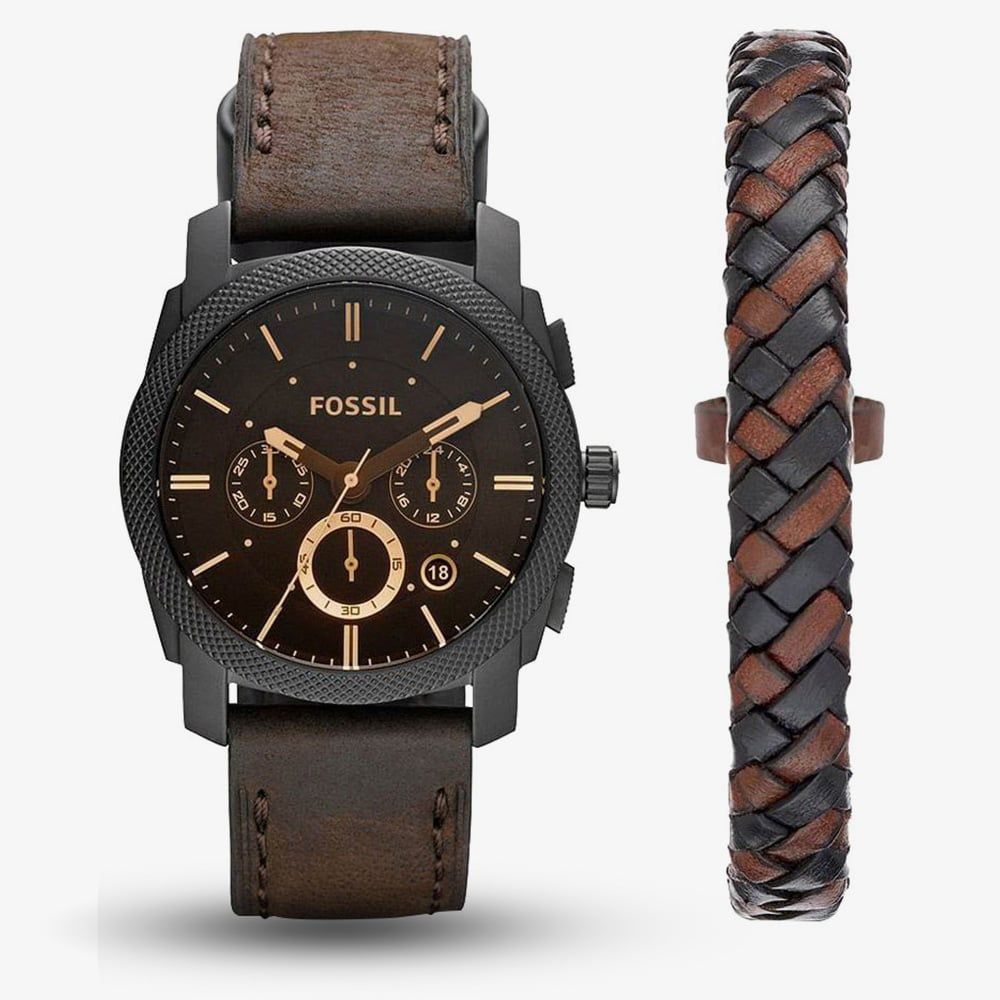 Fossil FS5251SET Chronograph Brown Dial Mens Watch - thbaker.co.uk