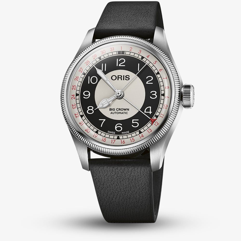 Oris 754 7779 4061-07 5 19 25 Bullseye Big Crown Pointer Watch ...