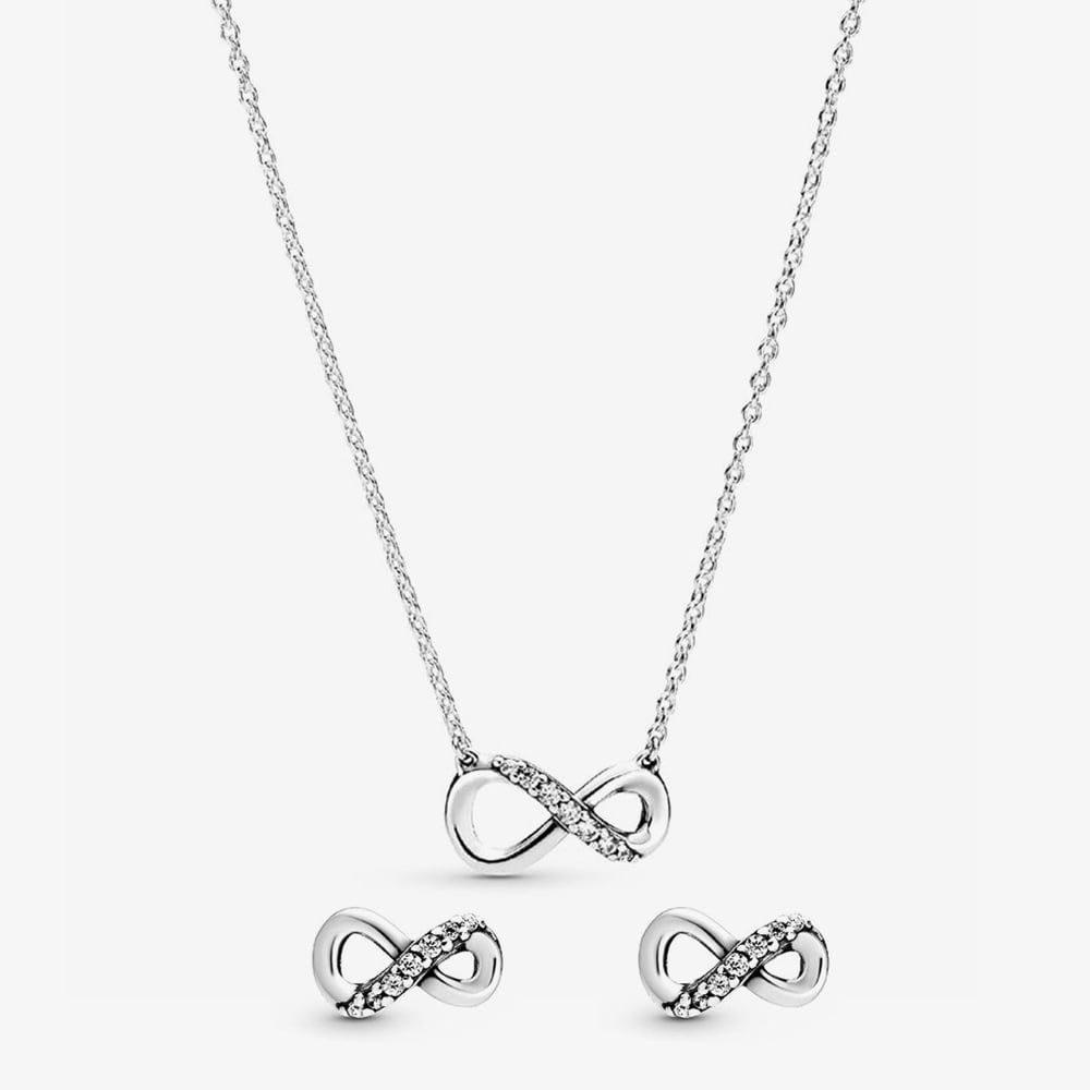 PANDORA 398821C01-50 & 298820C01 Sparkling Infinity Jewellery Set ...