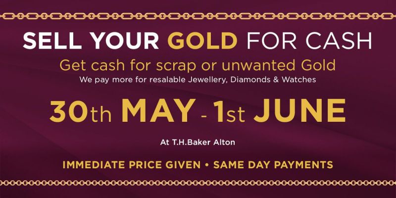 T.H.Baker Wolverhampton Gold Buying Event in May 2025 - thbaker.co.uk