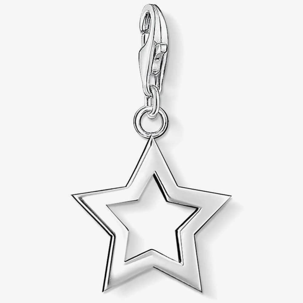 THOMAS SABO 0857-001-12 Silver Open Star Charm - thbaker.co.uk