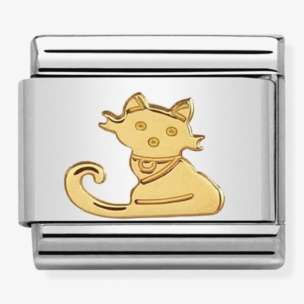 Nomination CLASSIC Gold Animals Of Earth Seated Cat Charm 030112/32 | T ...