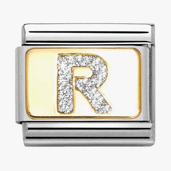 Nomination 030291/18 CLASSIC Silver Glitter Letter R Charm - thbaker.co.uk