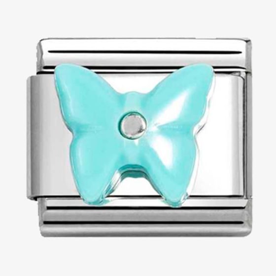 Nomination 330509/15 CLASSIC Silvershine Turquoise Charm - thbaker.co.uk