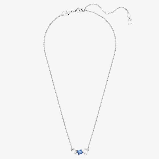 Swarovski 5668276 Mesmera Blue Mixed Cuts Rhodium Plated Necklace ...