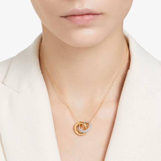 Swarovski 5668820 Dextera White Interlocking Loop Necklace - thbaker.co.uk