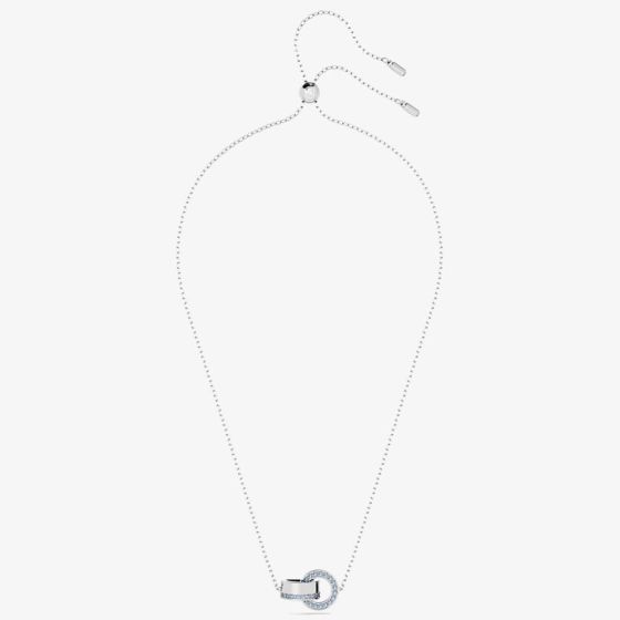 Swarovski 5663504 Hollow Blue Interlocking Loop Necklace - thbaker.co.uk