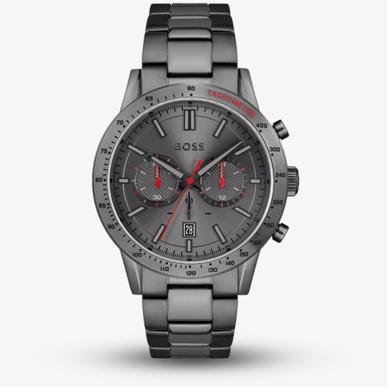 BOSS 1513924 Mens Allure Grey Stainless Steel Chronograph Watch ...