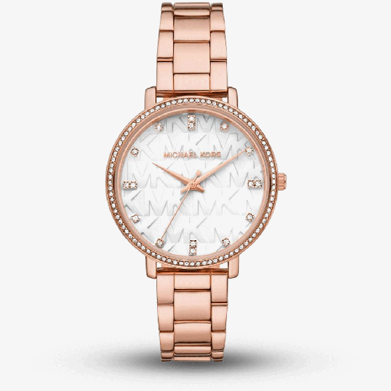 Michael Kors MK4594 Crystal White Dial Ladies Watch - thbaker.co.uk