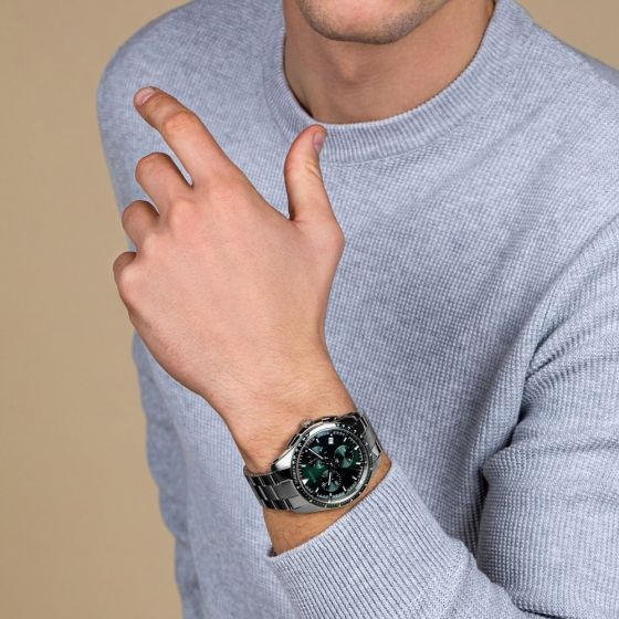 Rado R32259313 HyperChrome Quartz Chrono Green Bracelet Watch - thbaker ...