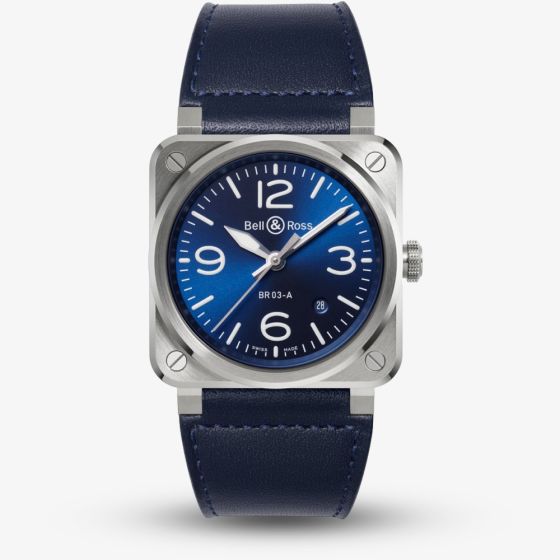 Bell & Ross BR03A-BLU-ST/SCA BR03 Blue Dial Mens Watch - thbaker.co.uk
