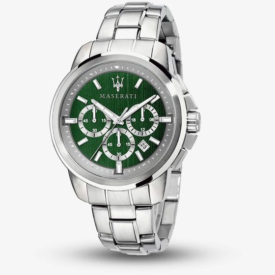Maserati R8873621017 Chronograph Green Dial Mens Watch - thbaker.co.uk