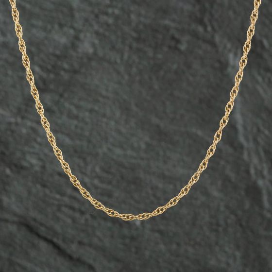 Second Hand 9ct Yellow Gold 17 Inch Prince Of Wales Chain 4102174 - Est ...
