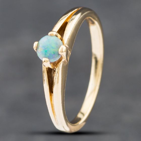 Second Hand 9ct Yellow Gold Opal Dress Ring 41102433 - thbaker.co.uk