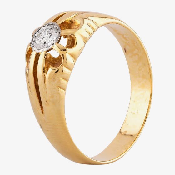 Second Hand Yellow Gold 0.25ct Diamond Solitaire Ring LOT716(11/17) | T ...