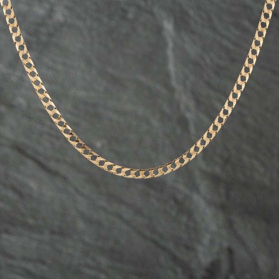 Second Hand 9ct Yellow Gold 18 Inch Curb Chain 41161222 - thbaker.co.uk