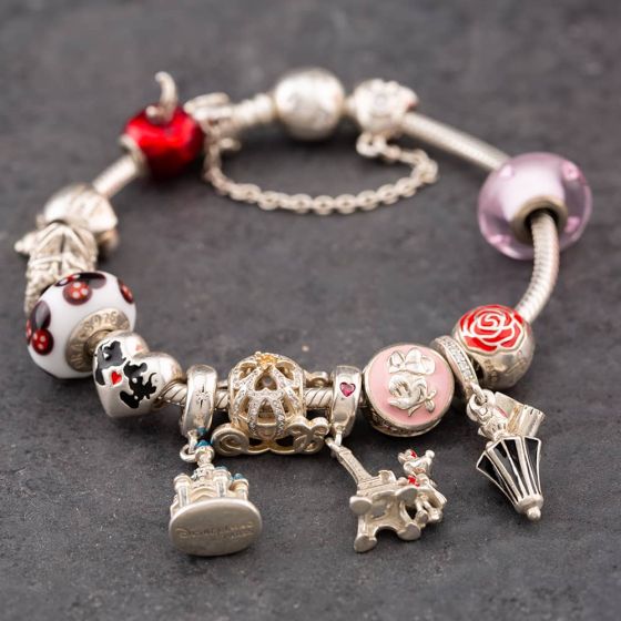 Second Hand Pandora Silver Disney 20cm Charm Bracelet 41221363 ...
