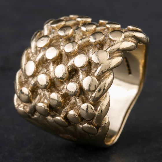 Second Hand 9ct Yellow Gold 5 Row Keeper Ring 4134792 | T.H. Baker ...