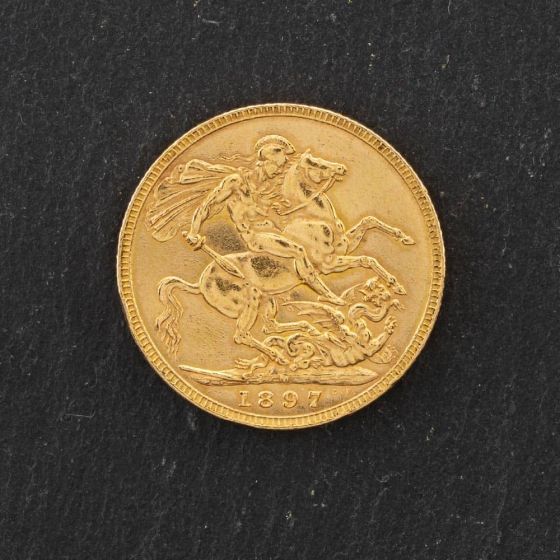 Second Hand 22ct Yellow Gold 1897 Victoria Full Sovereign Coin 47021034 ...