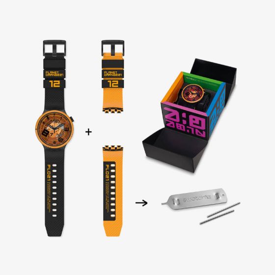 Swatch SB01B127 Big Bold Planets Skeleton Dial Watch - thbaker.co.uk