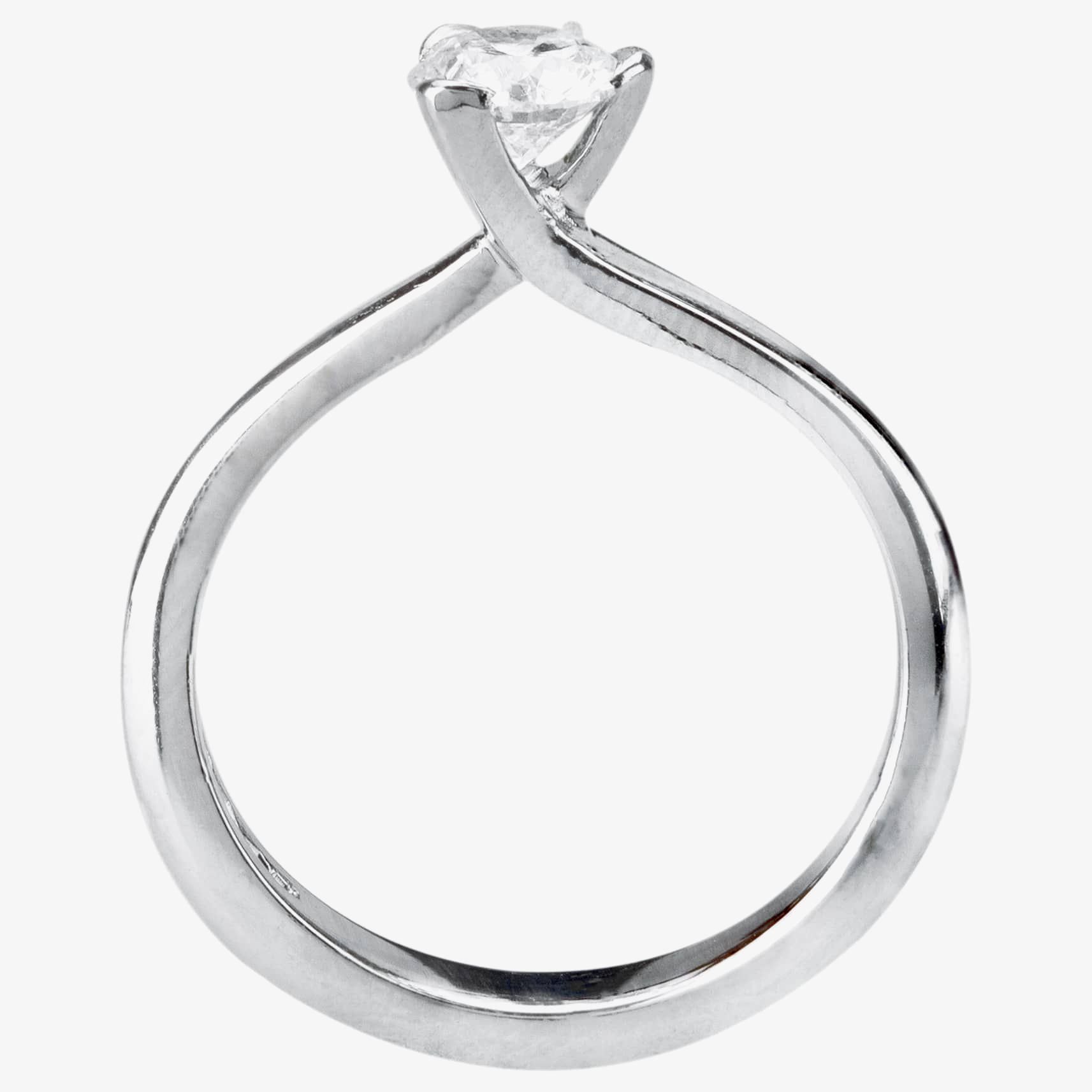Second Hand Platinum 0.56ct Diamond Solitaire Ring - thbaker.co.uk