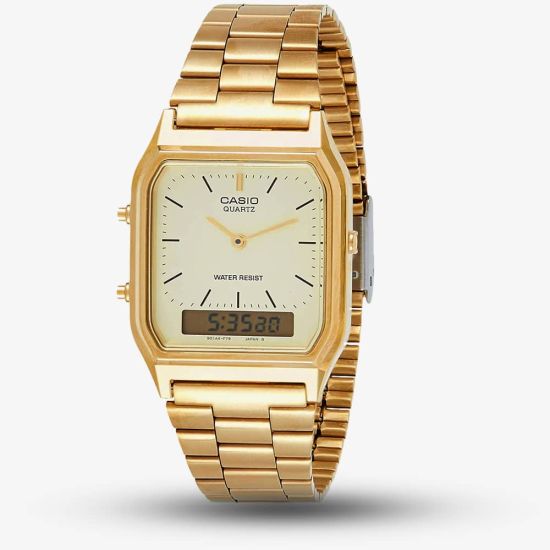 Casio AQ-230GA-9DMQYES Gold Dial Mens Watch - thbaker.co.uk