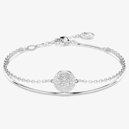 Swarovski 5683447 Meteora Rhodium Plated Bangle - thbaker.co.uk