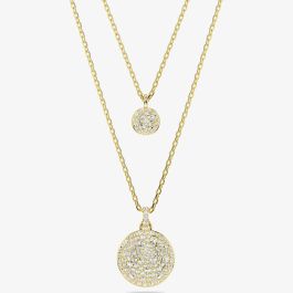 Swarovski 5683442 Meteora Gold Tone Plated Layered Pendant Necklace ...