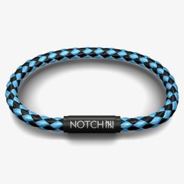 Notch BC-012-06 Electric Blue Cord And Black Clasp Bracelet - thbaker.co.uk
