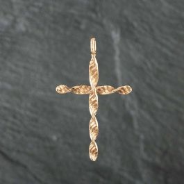 Second Hand 9ct Yellow Gold Twisted Cross Loose Pendant 41141064 ...